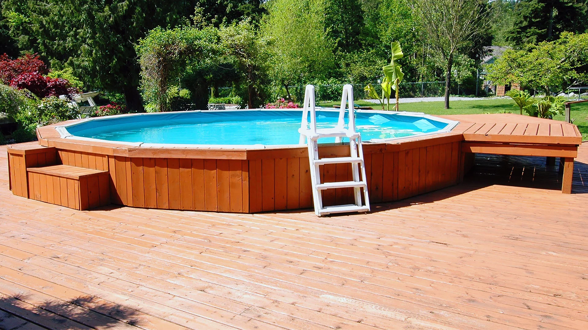 Wood Grain Above Ground Pool